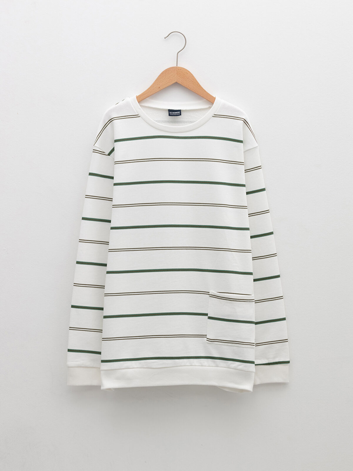 Bisiklet Yaka Çizgili Uzun Kollu Erkek Çocuk Sweatshirt