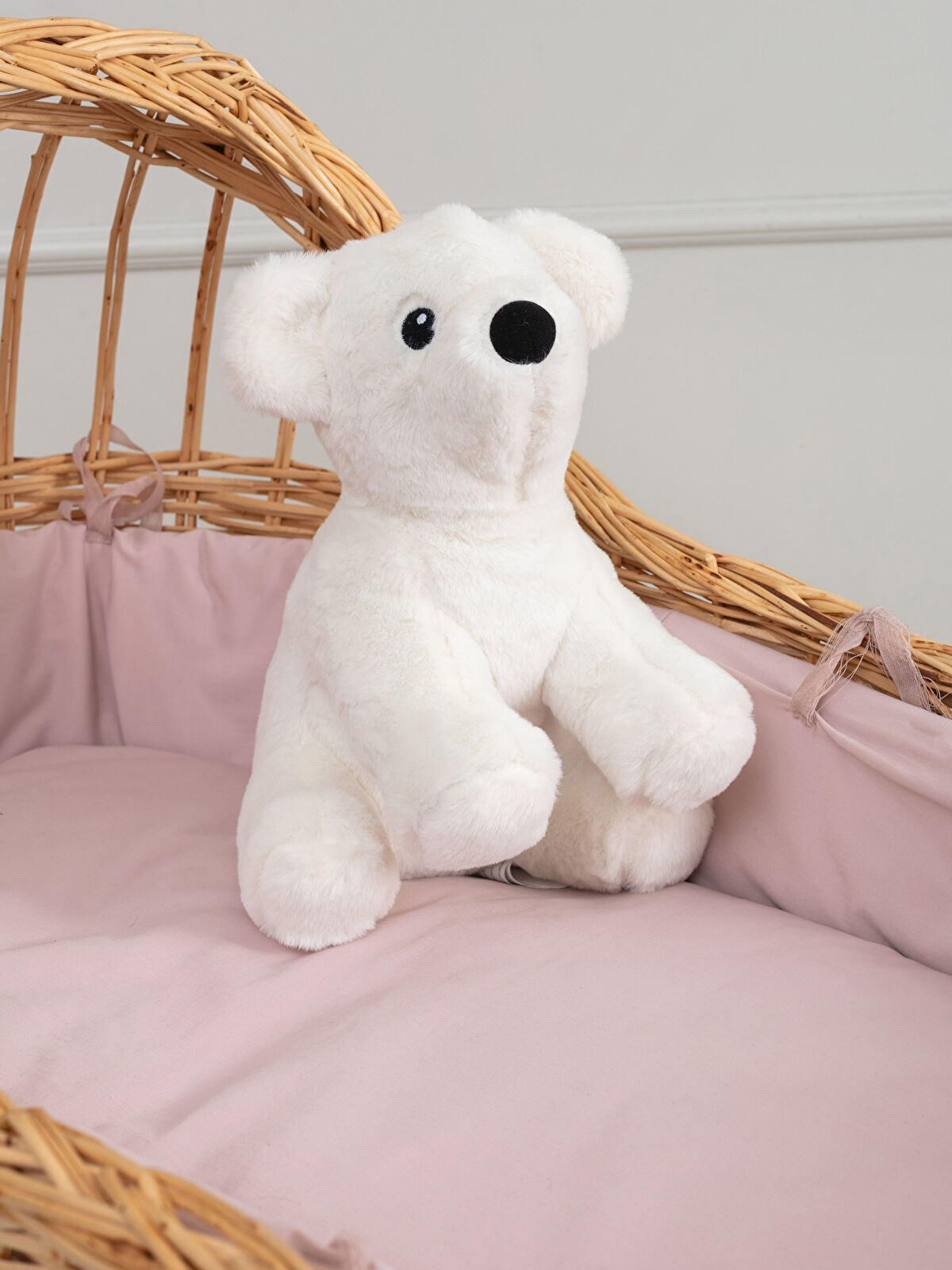 Nakış Detaylı Dolgulu Pelüş Bebek Ayı Kırlent