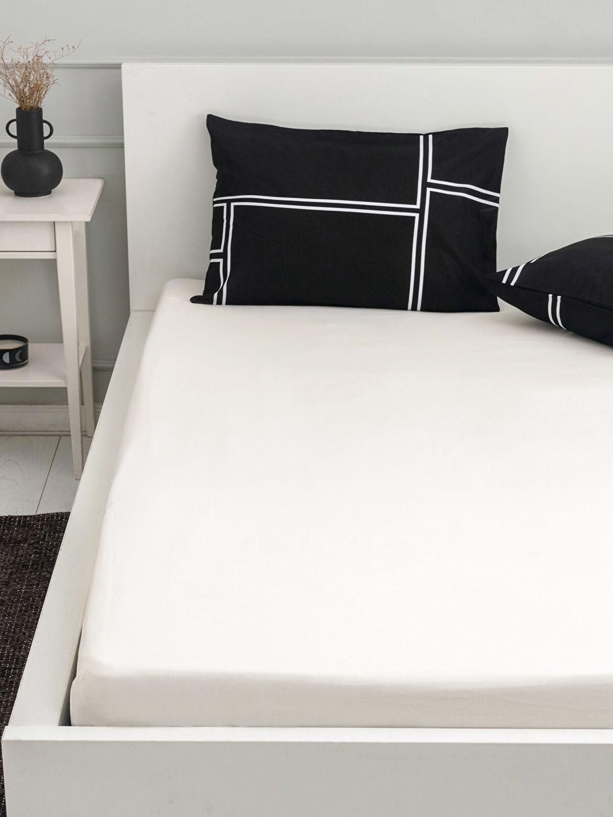 Çift Kişilik Pamuklu Lastikli Çarşaf 160x200x30 Cm