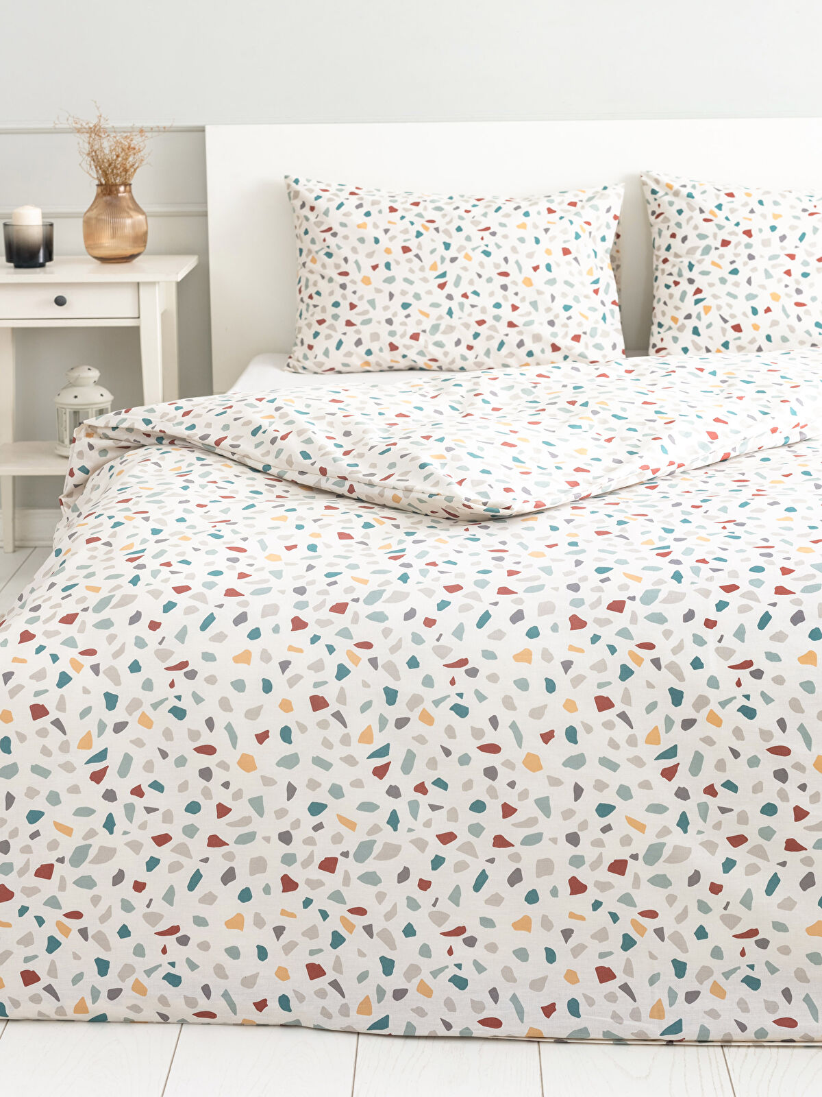 Çift Kişilik Baskılı Dokuma Nevresim ve Yastık Kılıfı