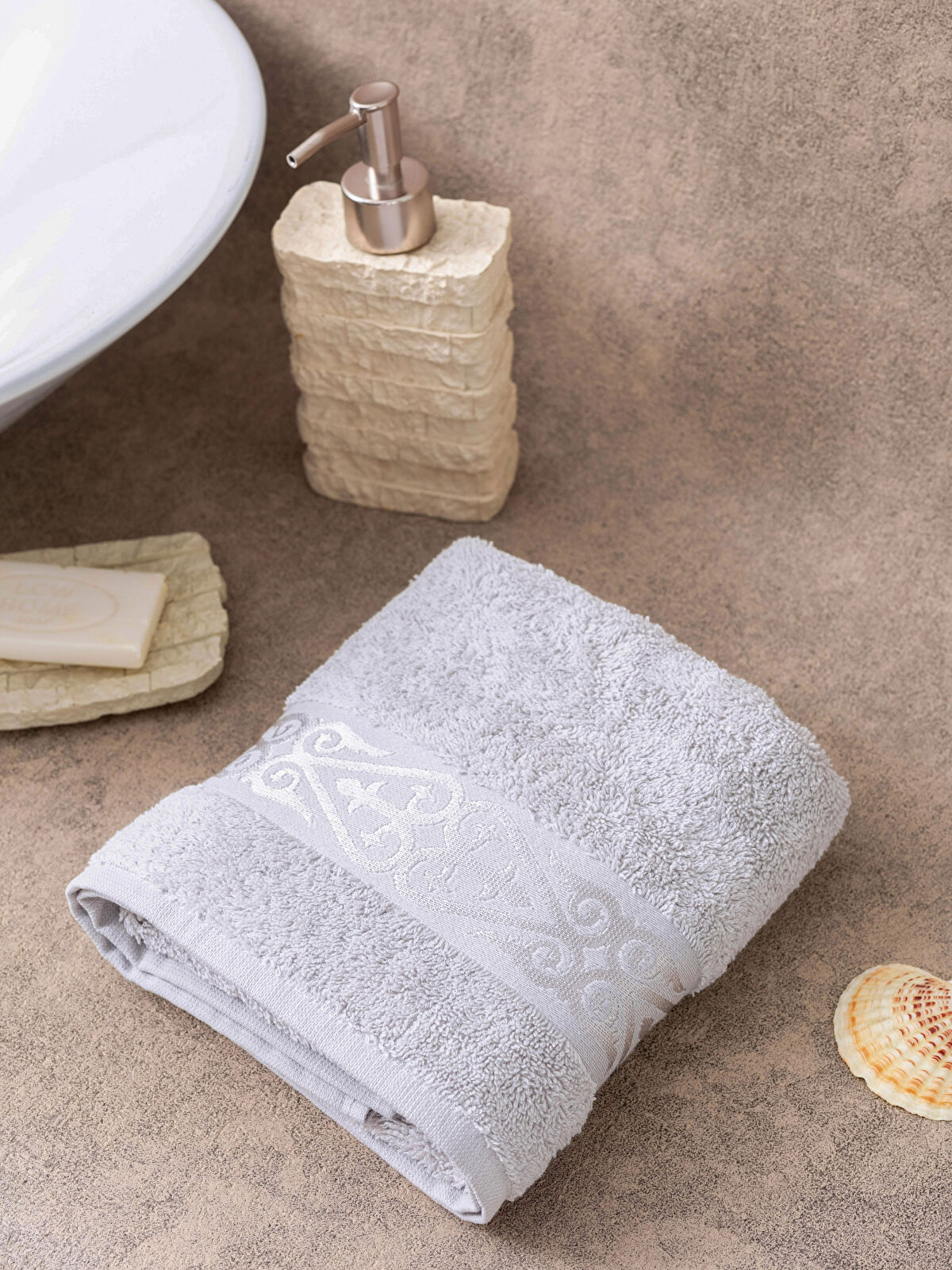 Desenli Bukle Yüz Havlusu 50x80 Cm