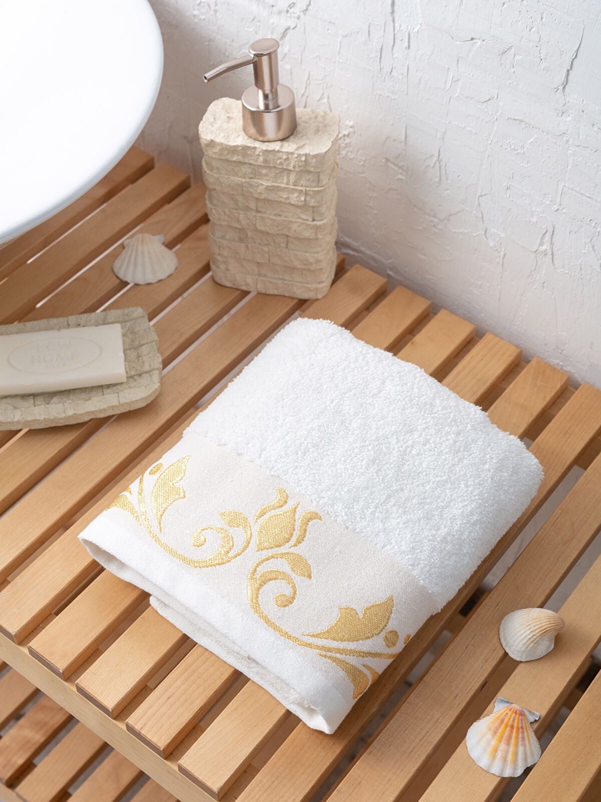 Nakışlı Bukle Yüz Havlusu 50x80 Cm