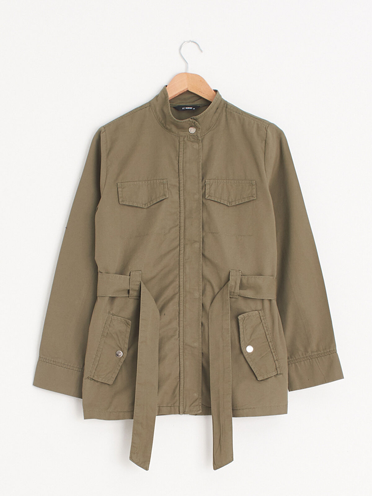 LCW CLASSIC Dik Yaka Düz Uzun Kollu İnce Kadın Mont