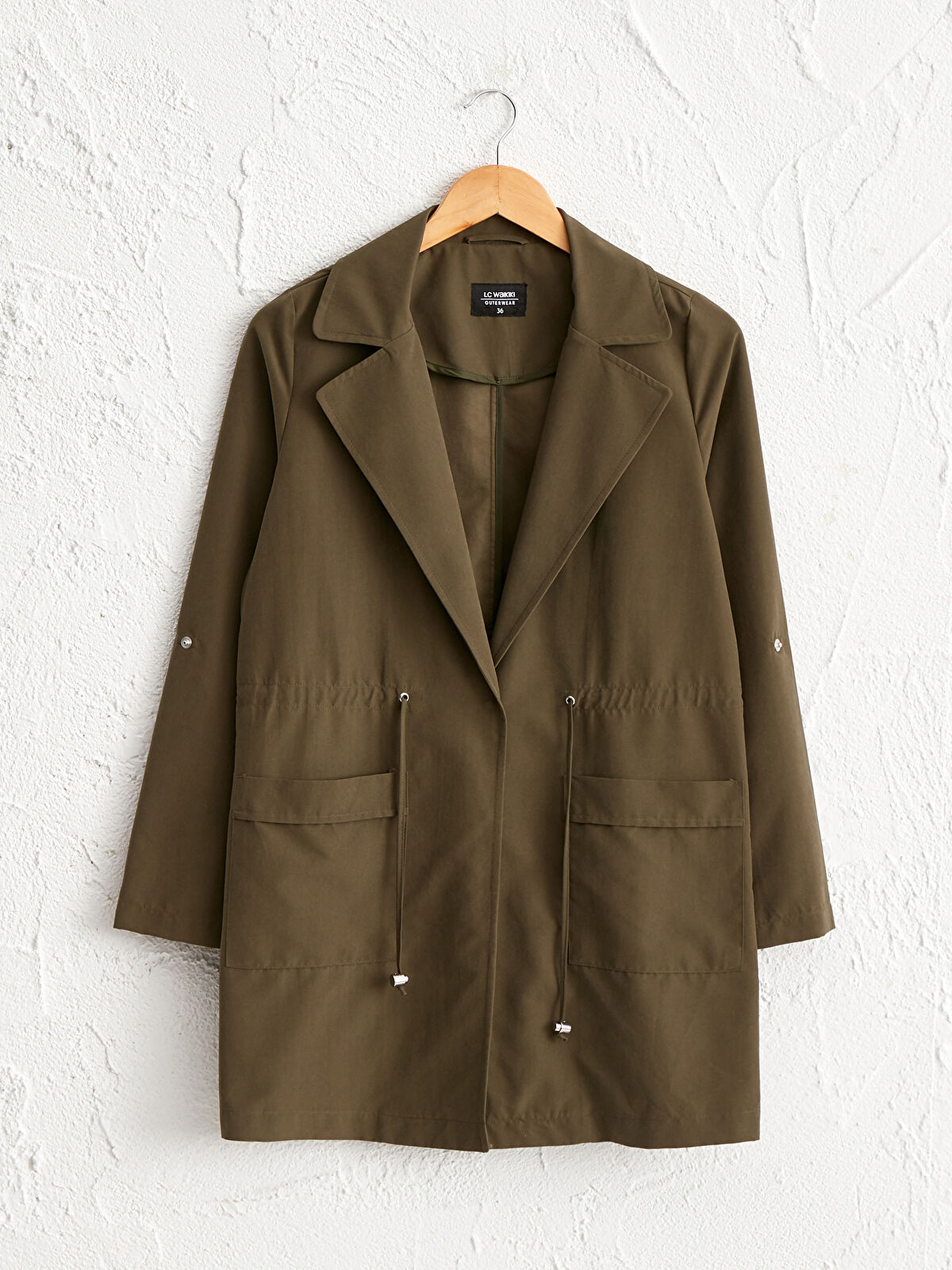 Beli Büzgülü Trençkot Beli Büzgülü Trençkot