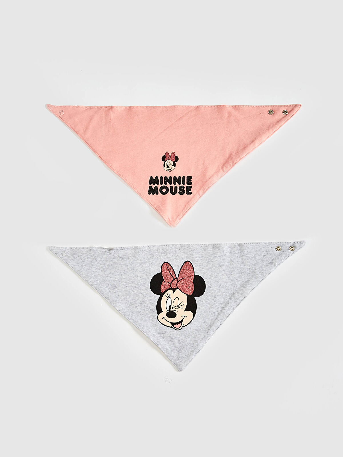 Kız Bebek Minnie Mouse Baskılı Mama Önlüğü 2'li