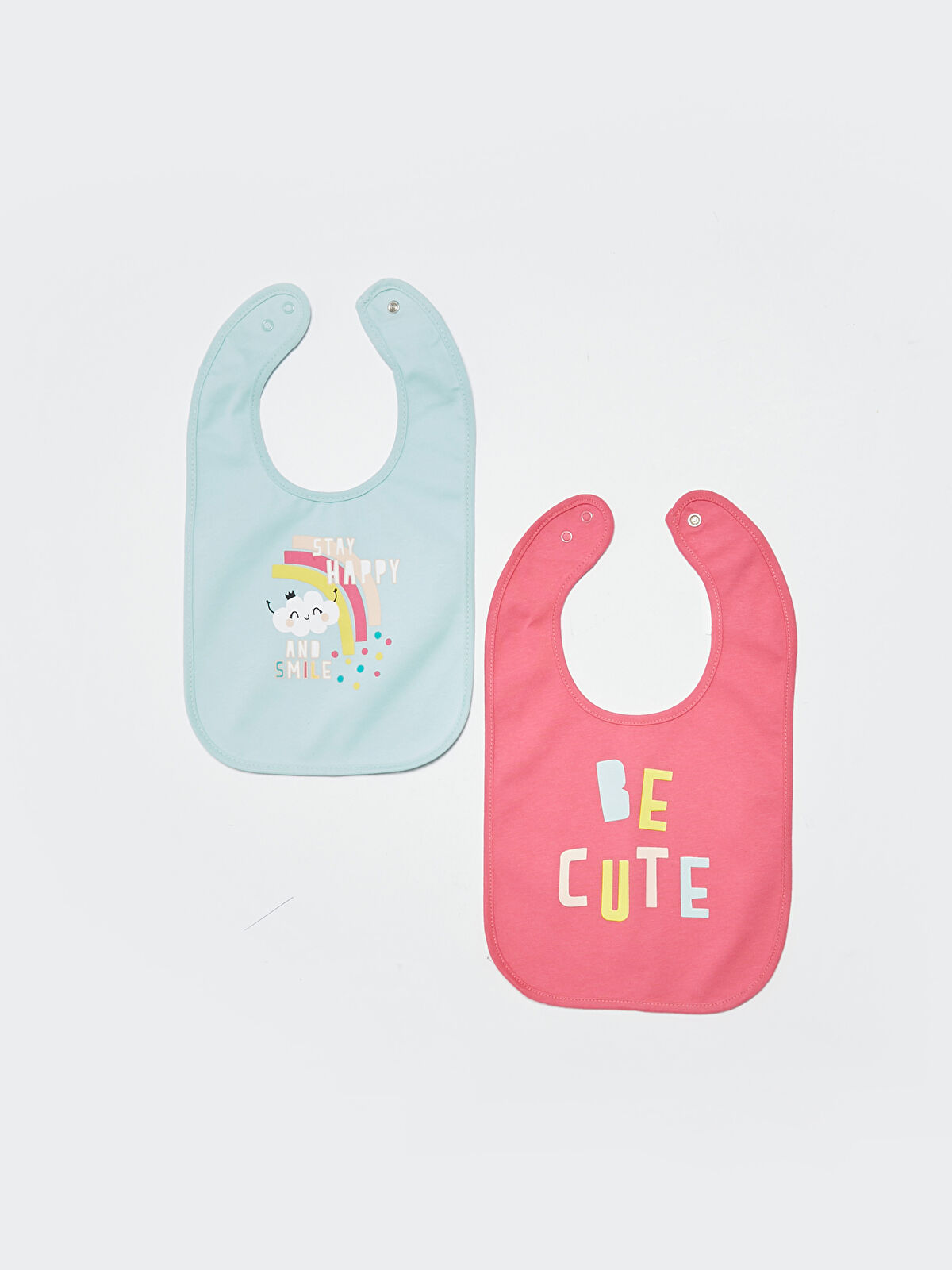 Baskılı Kız Bebek Mama Önlüğü 2'li