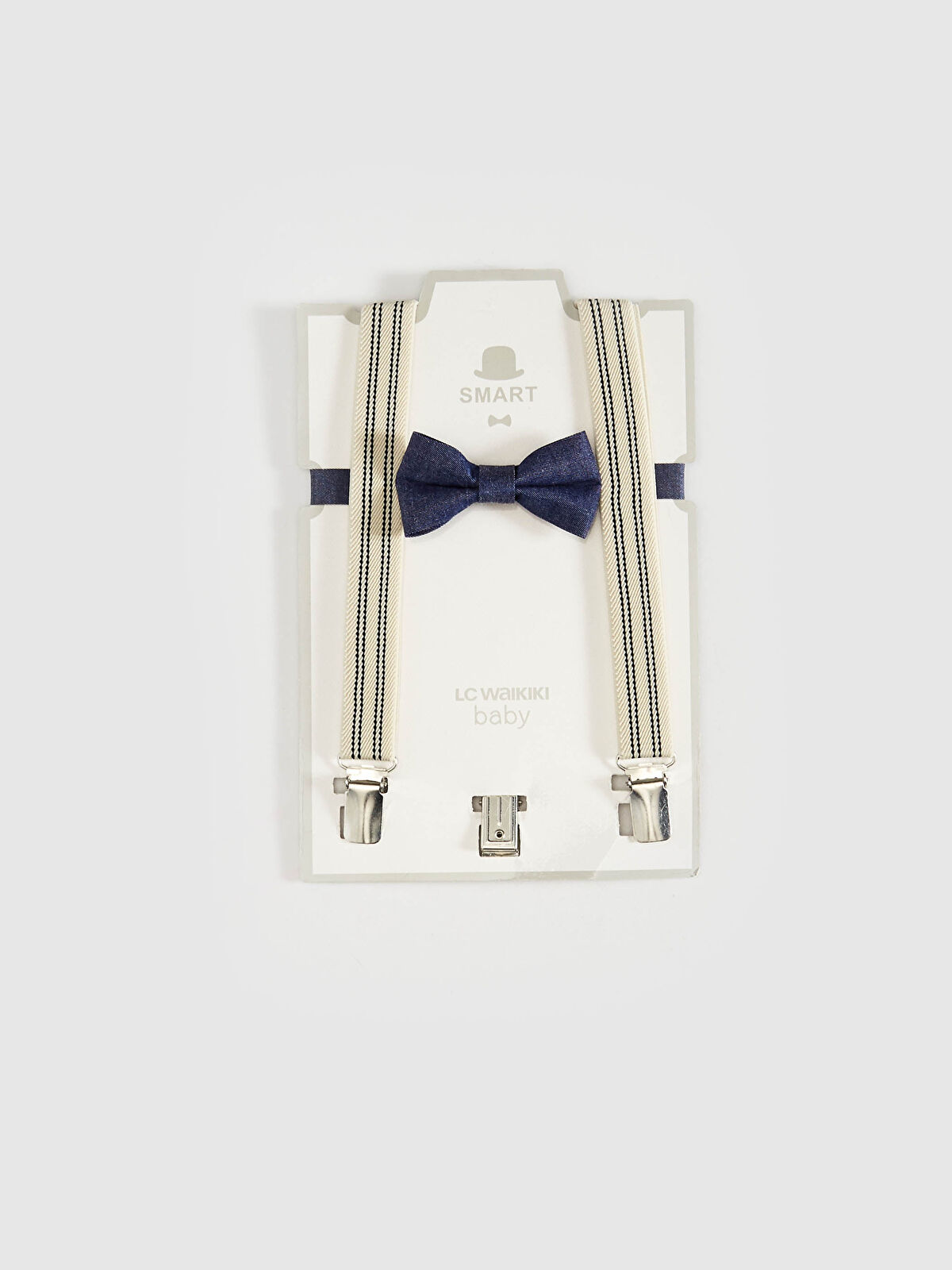 Erkek Bebek Pantolon Askısı ve Papyon