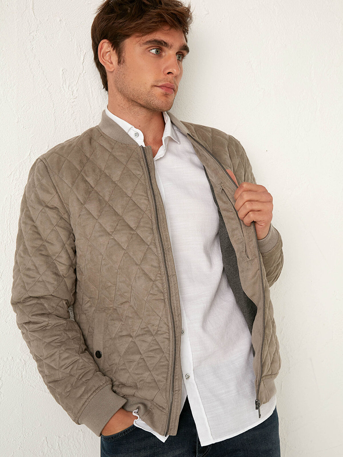 LCW VISION Slim Fit Kolej Yaka Bomber Mont