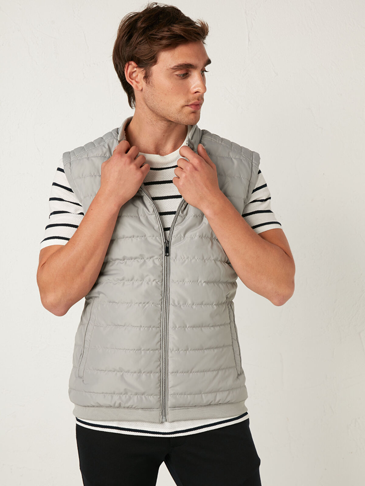 LCW VISION Slim Fit Dik Yaka İnce Şişme Yelek