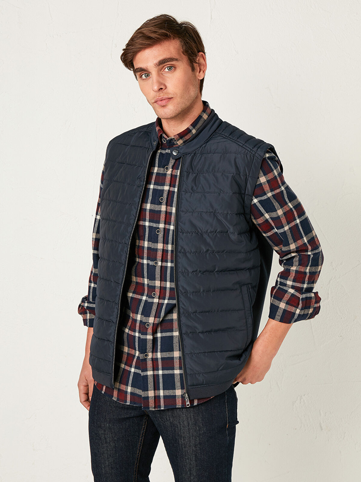 LCW VISION Slim Fit Dik Yaka İnce Şişme Yelek