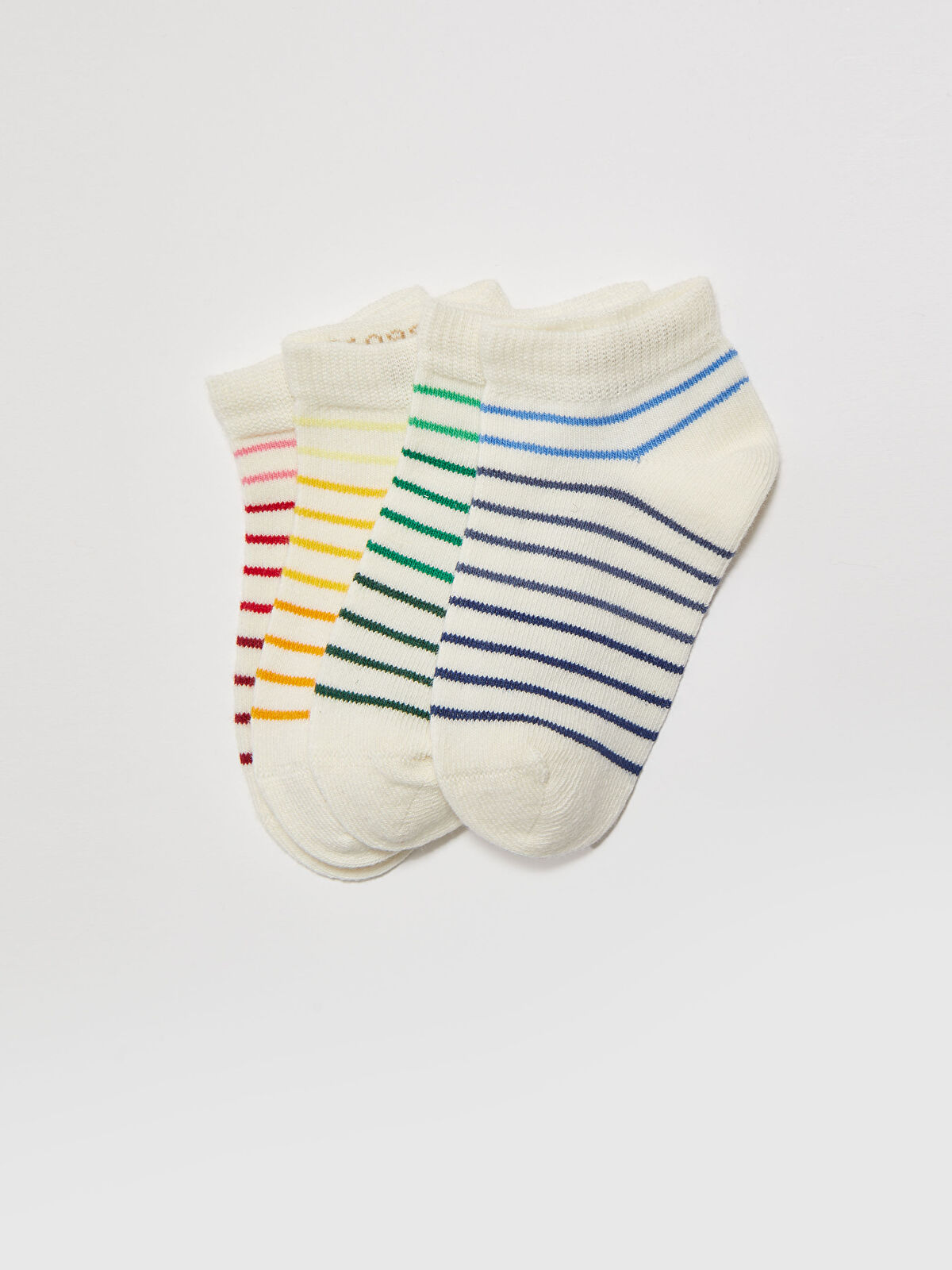 Çizgili Erkek Bebek Patik Çorap 4'lü