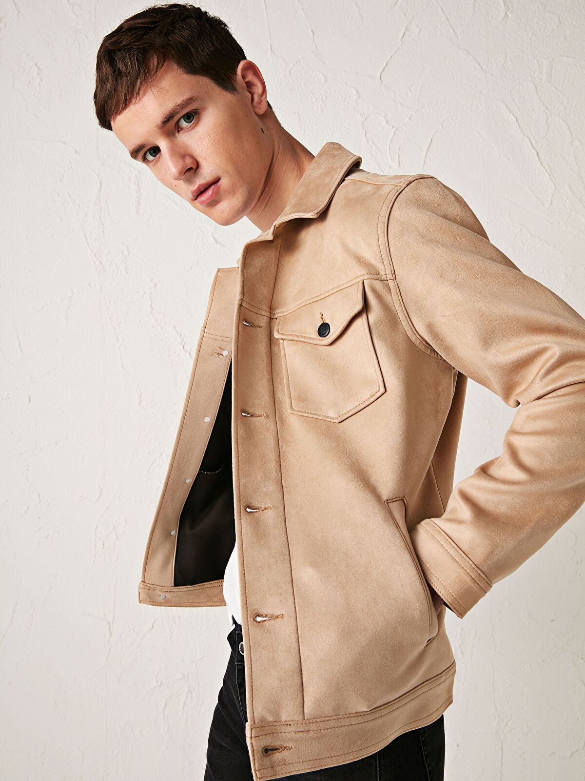 LCW CASUAL Slim Fit İnce Süet Mont