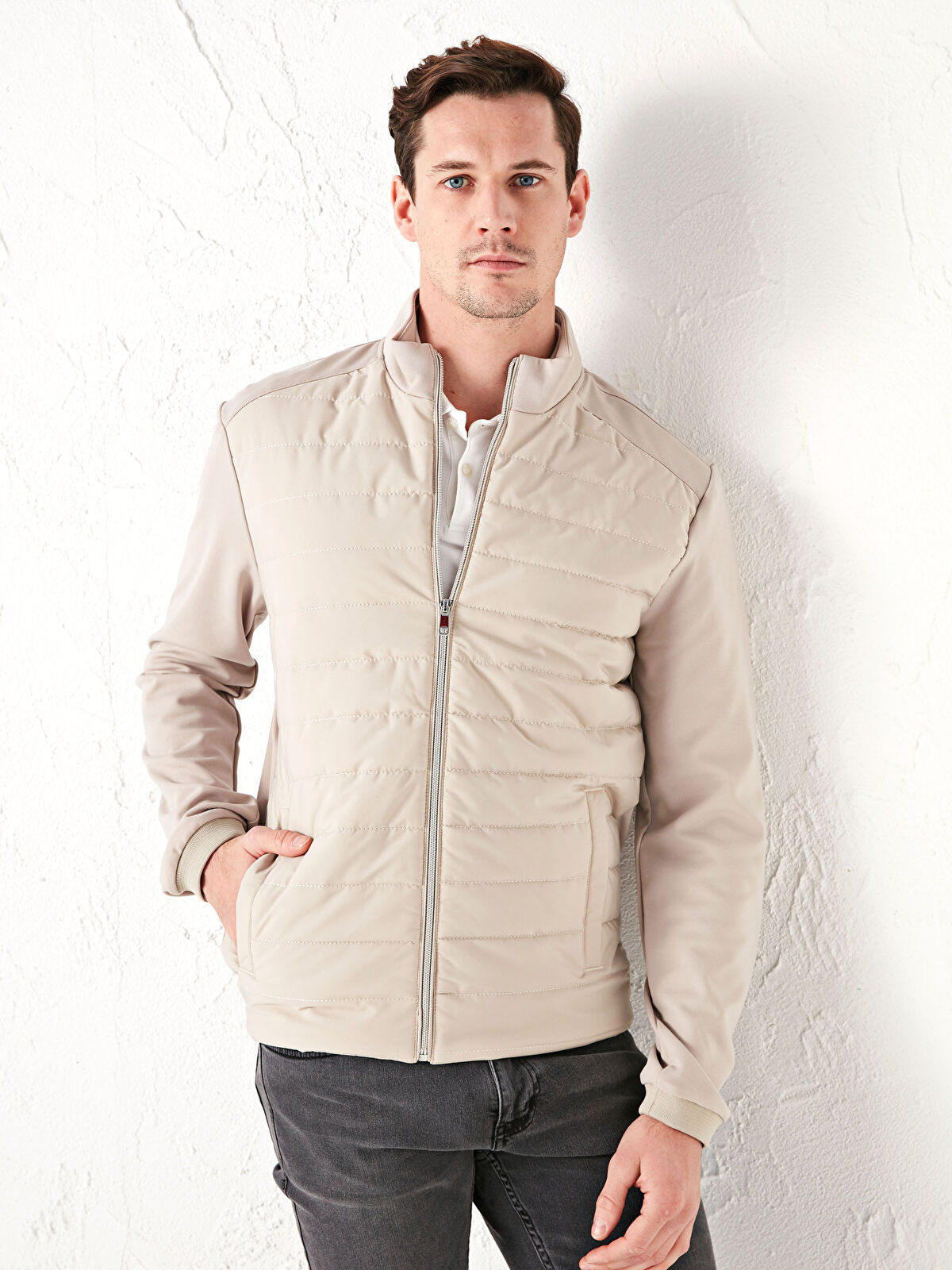 LCW VISION Slim Fit Dik Yaka İnce Erkek Mont