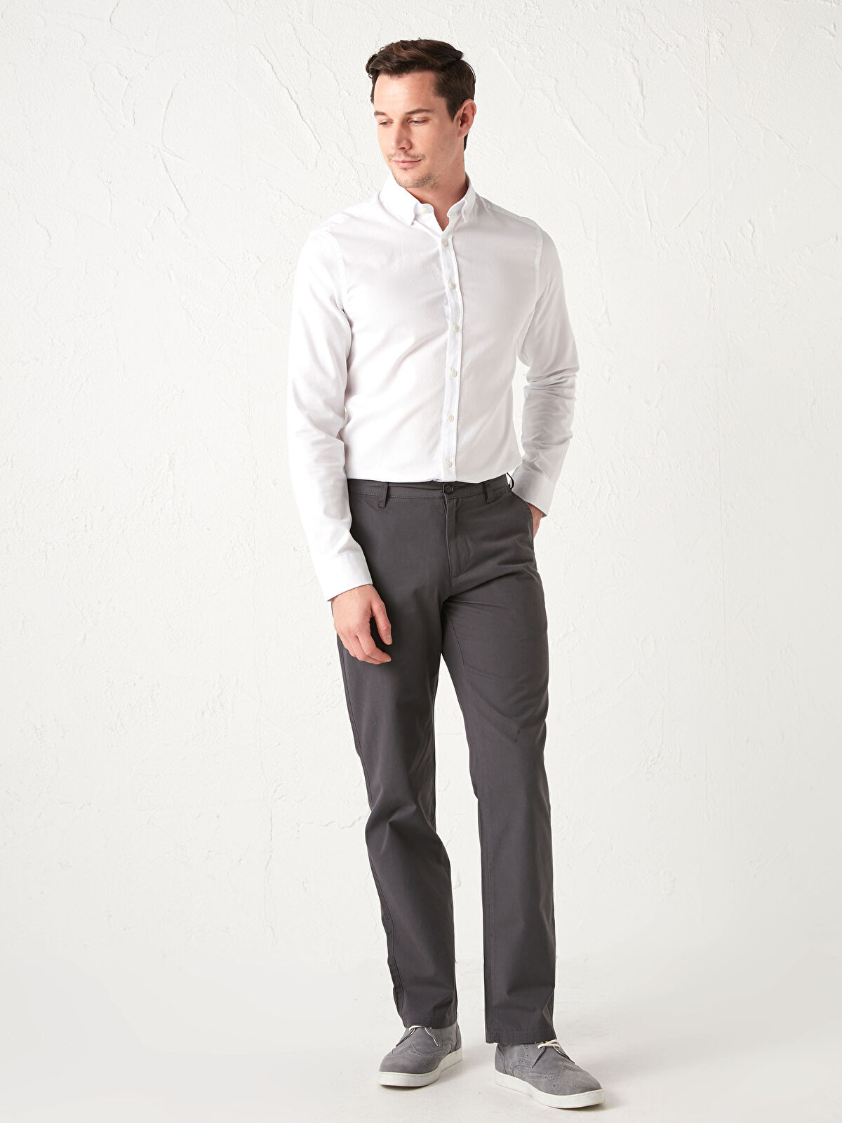 LCW CLASSIC Geniş Kalıp Gabardin Erkek Chino Pantolon