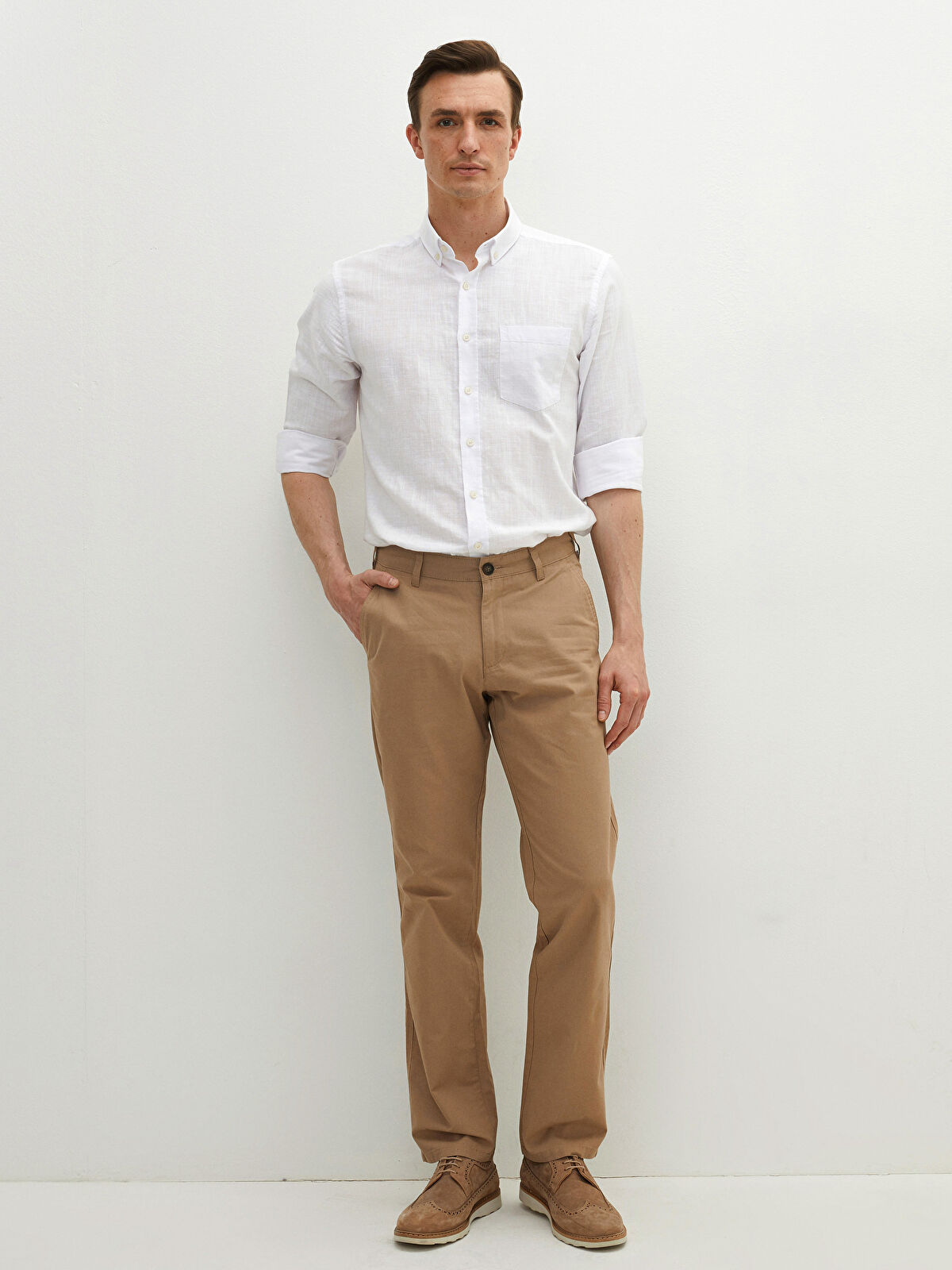 LCW CLASSIC Geniş Kalıp Gabardin Erkek Chino Pantolon