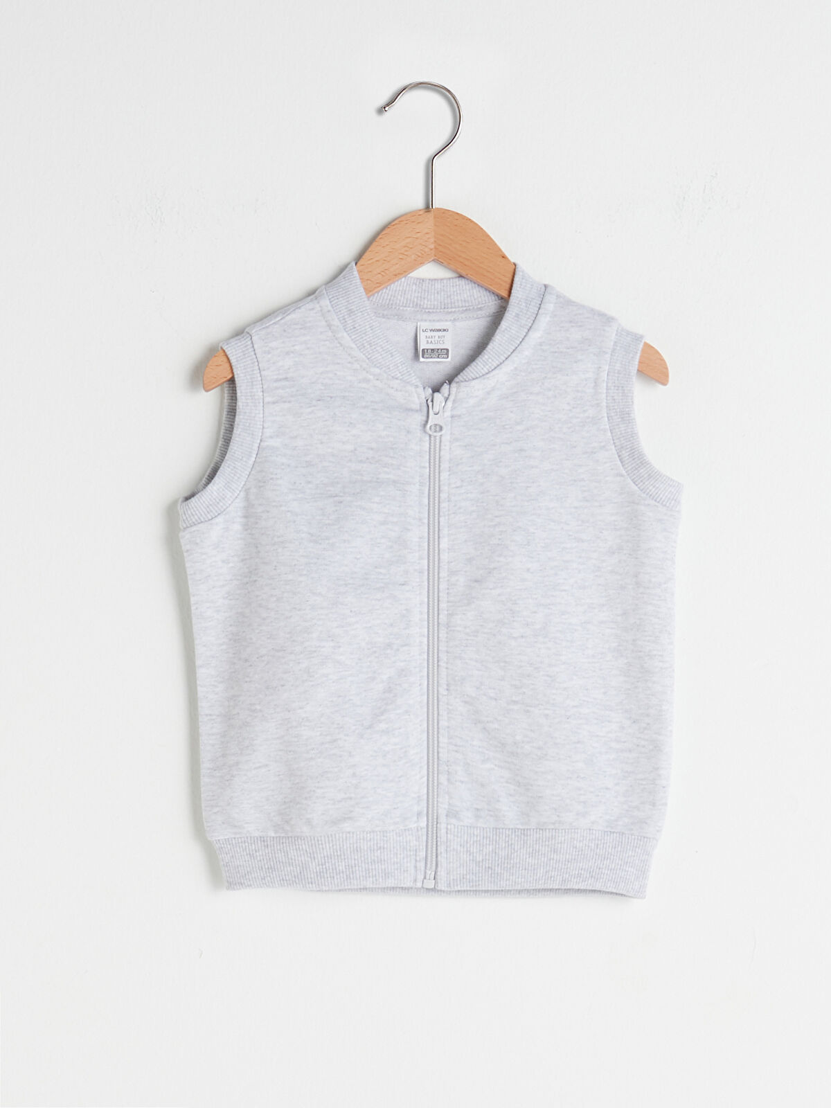 Bisiklet Yaka Basic Erkek Bebek Fermuarlı Yelek Bisiklet Yaka Basic Erkek Bebek Fermuarlı Yelek