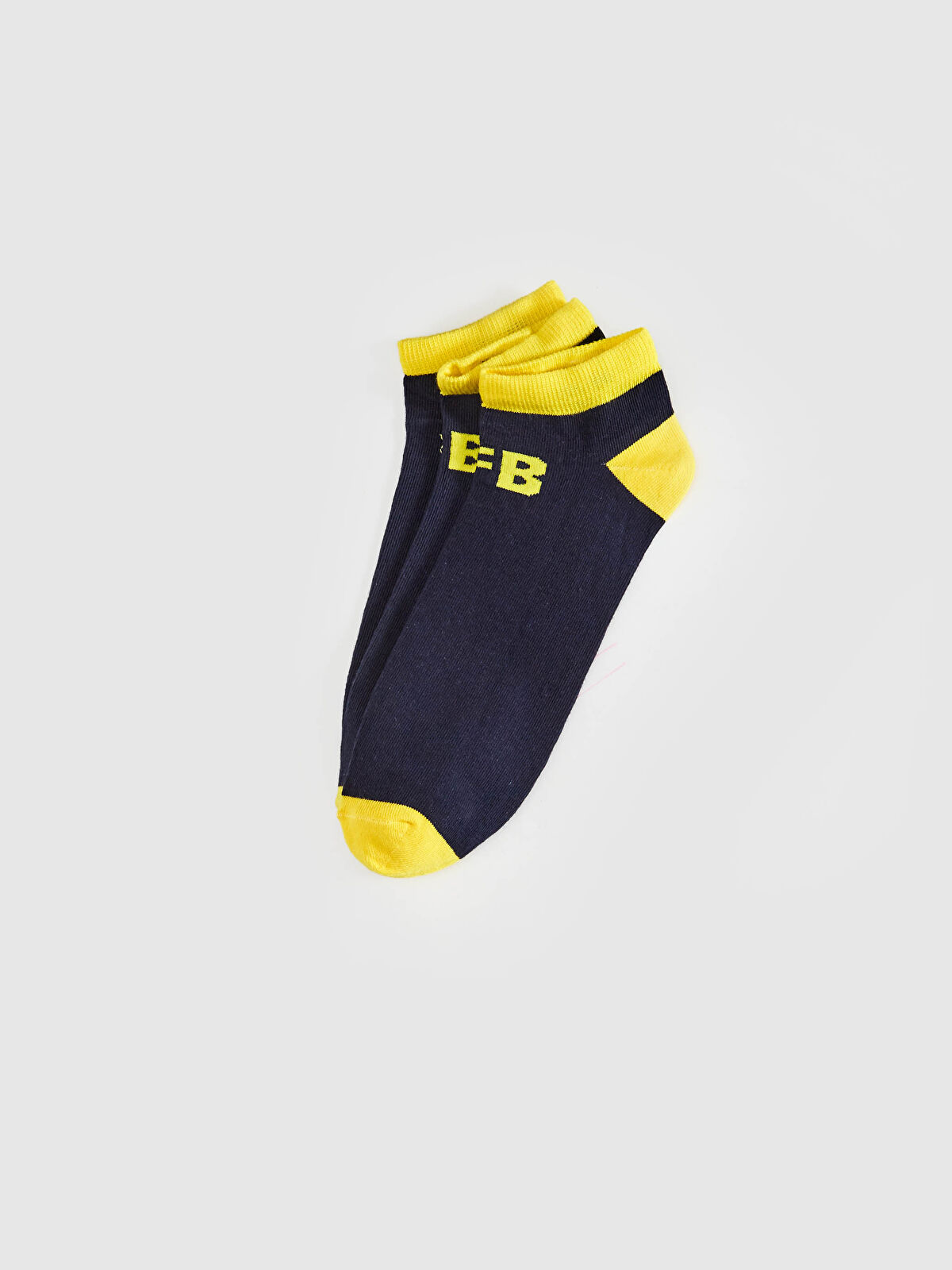 Fenerbahçe Baskılı Erkek Taraftar Patik Çorap 3'lü