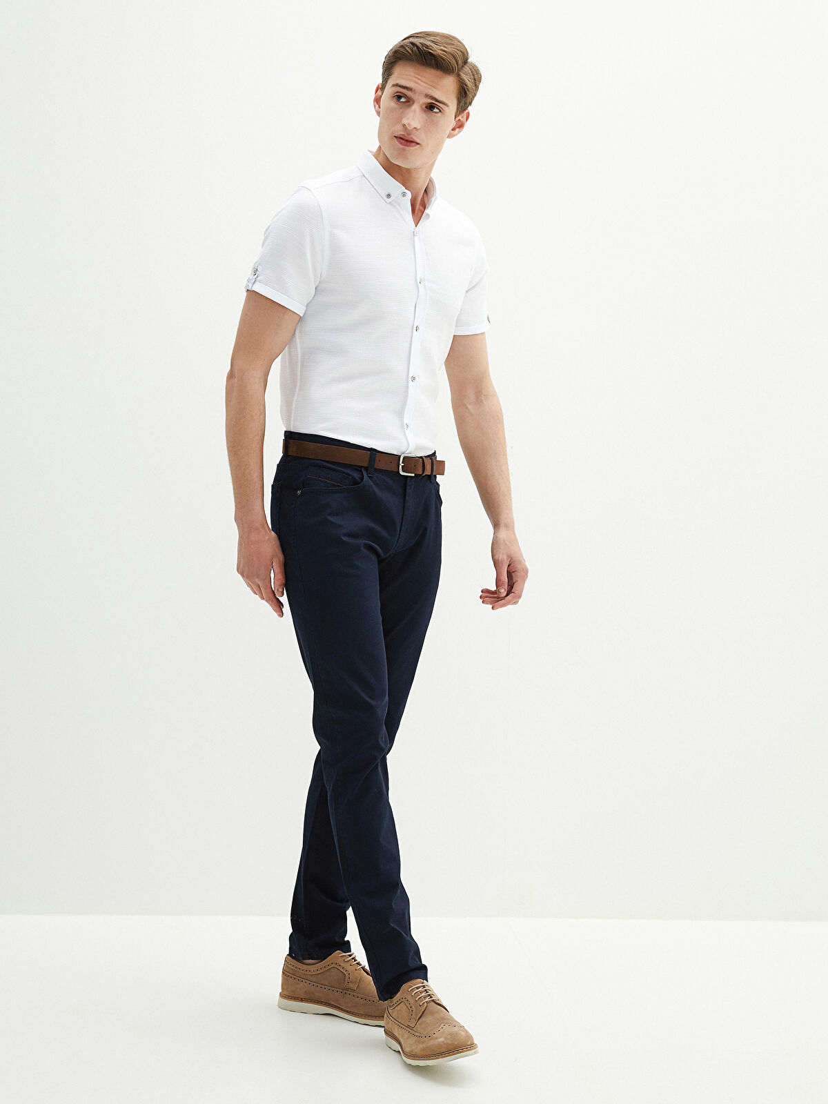 LCW VISION Slim Fit Kemerli Beş Cep Erkek Pantolon LCW VISION Slim Fit Kemerli Beş Cep Erkek Pantolon