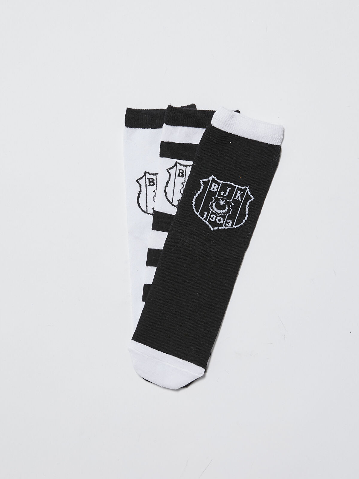 Beşiktaş Baskılı Erkek Çocuk Taraftar Soket Çorap 3'lü