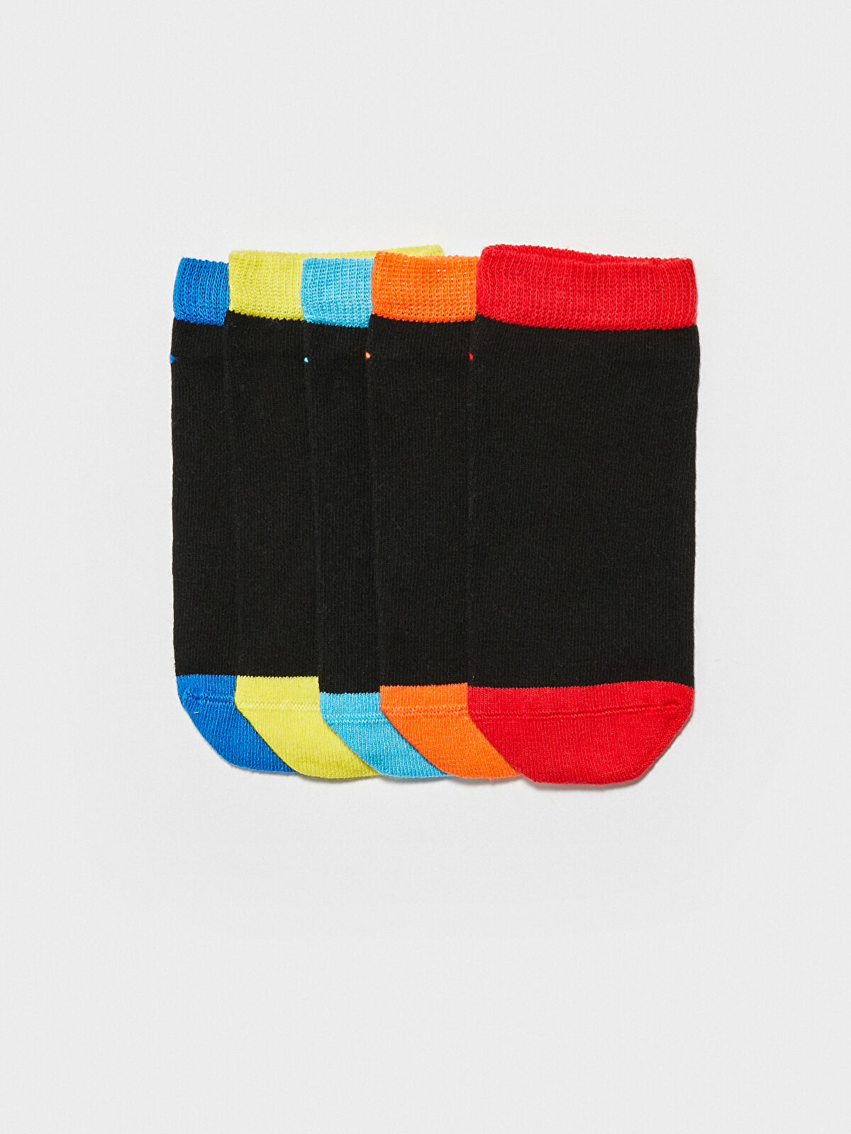 Renk Bloklu Yıldız Desenli Erkek Çocuk Patik Çorap 5'li Renk Bloklu Yıldız Desenli Erkek Çocuk Patik Çorap 5'li
