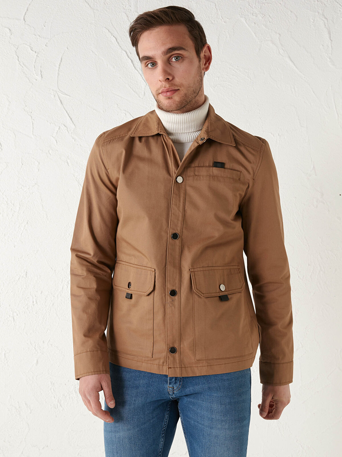 LCW CLASSIC Standart Kalıp Gömlek Yaka İnce Erkek Mont