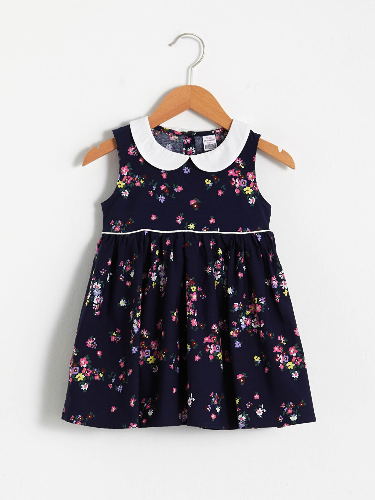 Kız Bebek Desenli Poplin Elbise