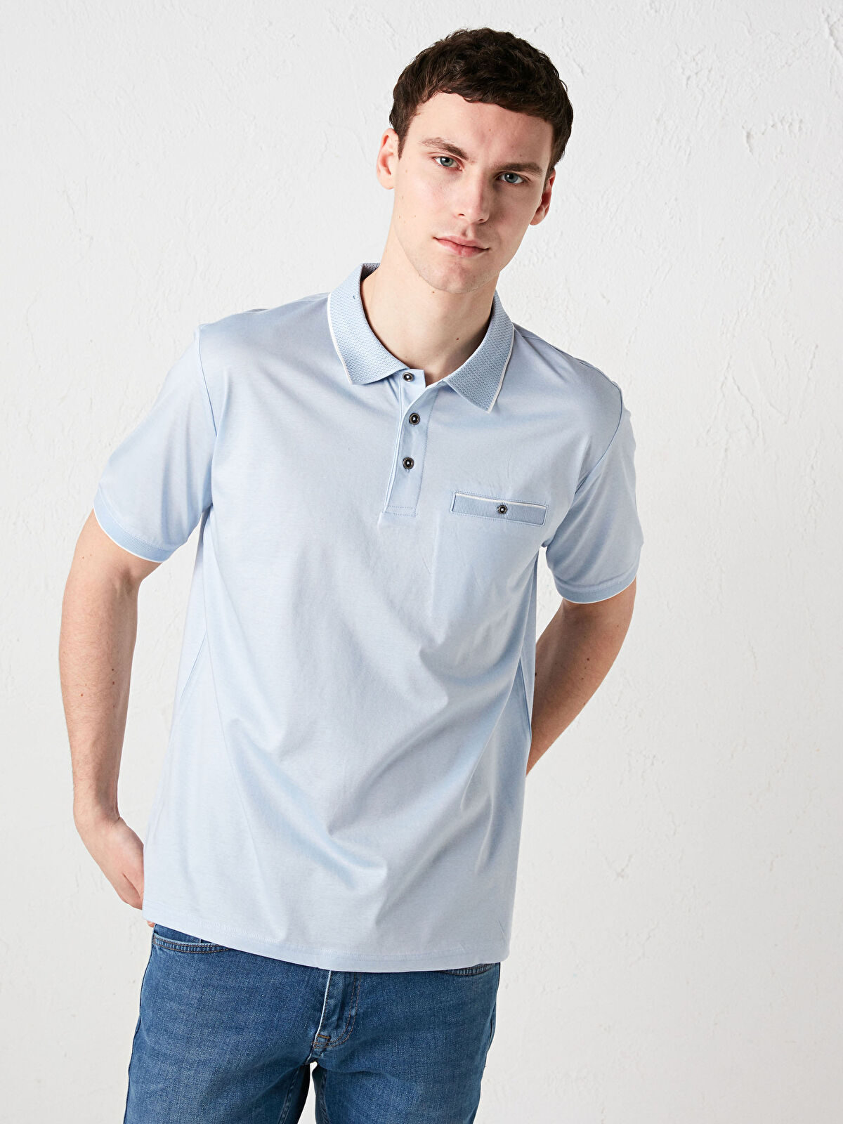 LCW CLASSIC Merserize Polo Yaka Kısa Kollu Erkek Tişört