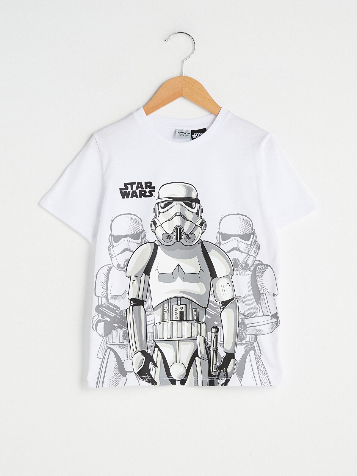 Bisiklet Yaka Star Wars Baskılı Kısa Kollu Erkek Çocuk Tişört