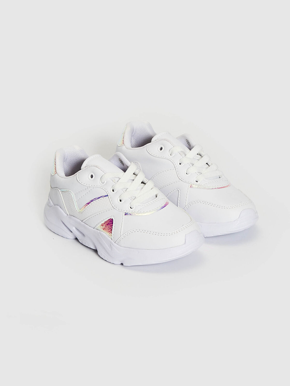 Kız Çocuk Bağcıklı Kalın Tabanlı Sneaker