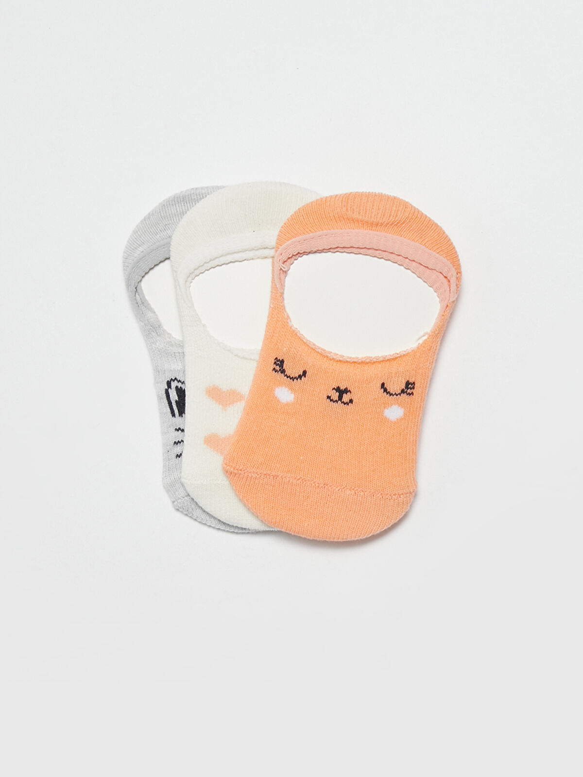 Baskılı Kız Bebek Babet Çorap 3'lü