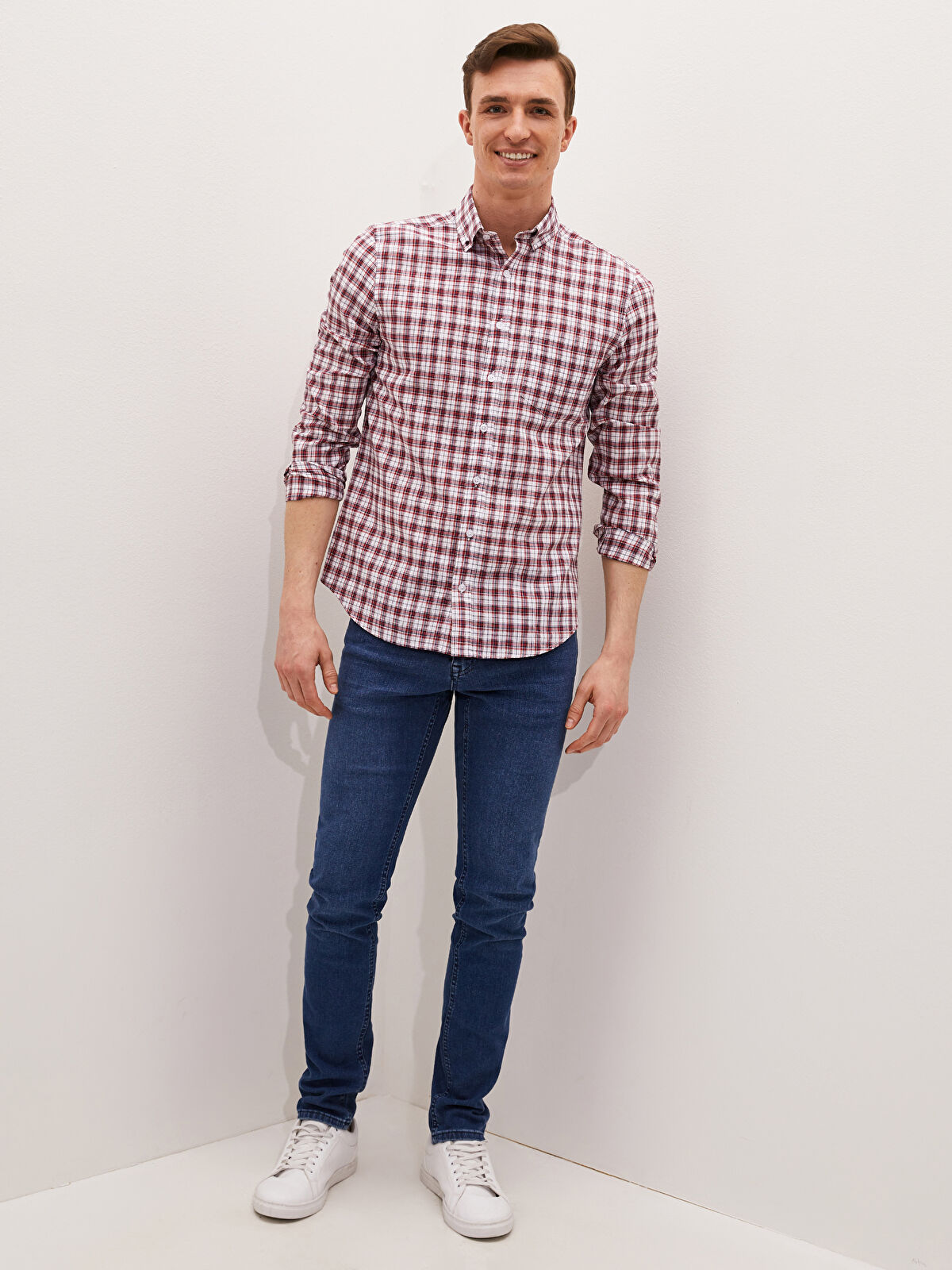 LCW CLASSIC Regular Fit Uzun Kollu Ekose Poplin Erkek Gömlek