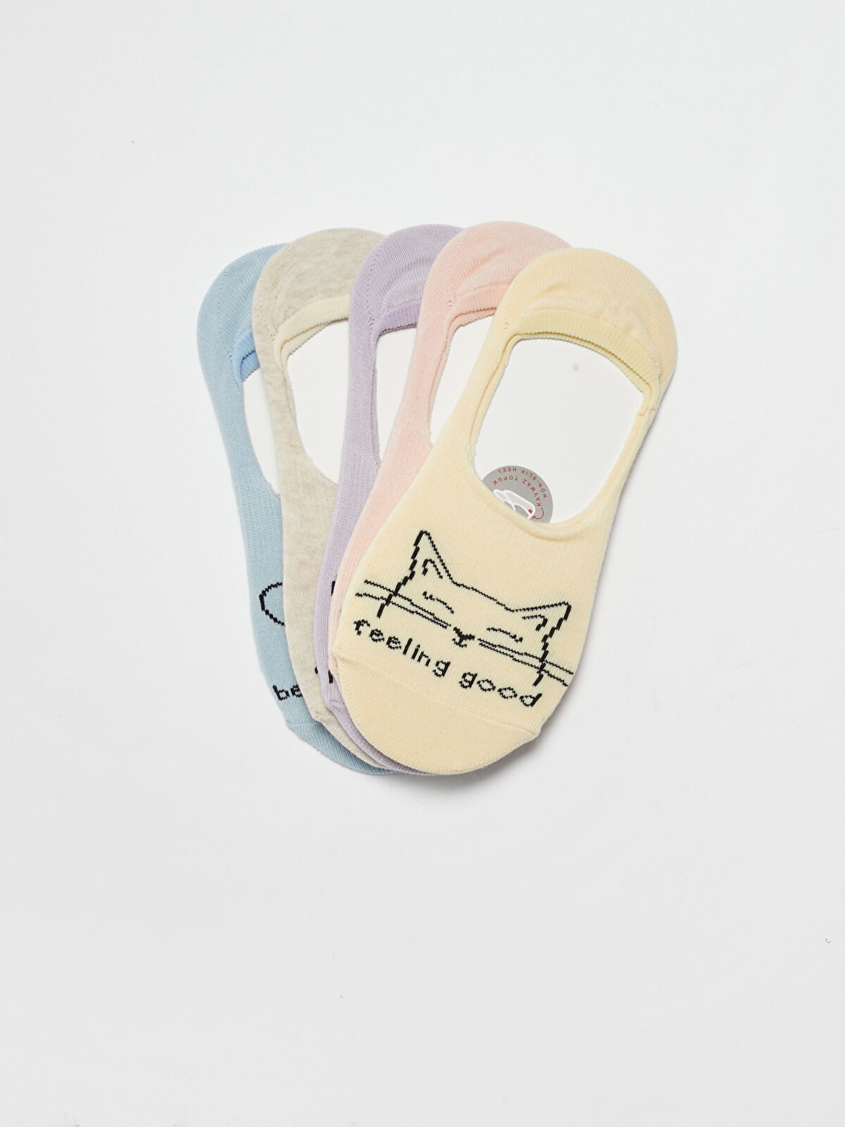 LCW DREAM Baskılı Pamuklu Kadın Babet Çorap 5'li