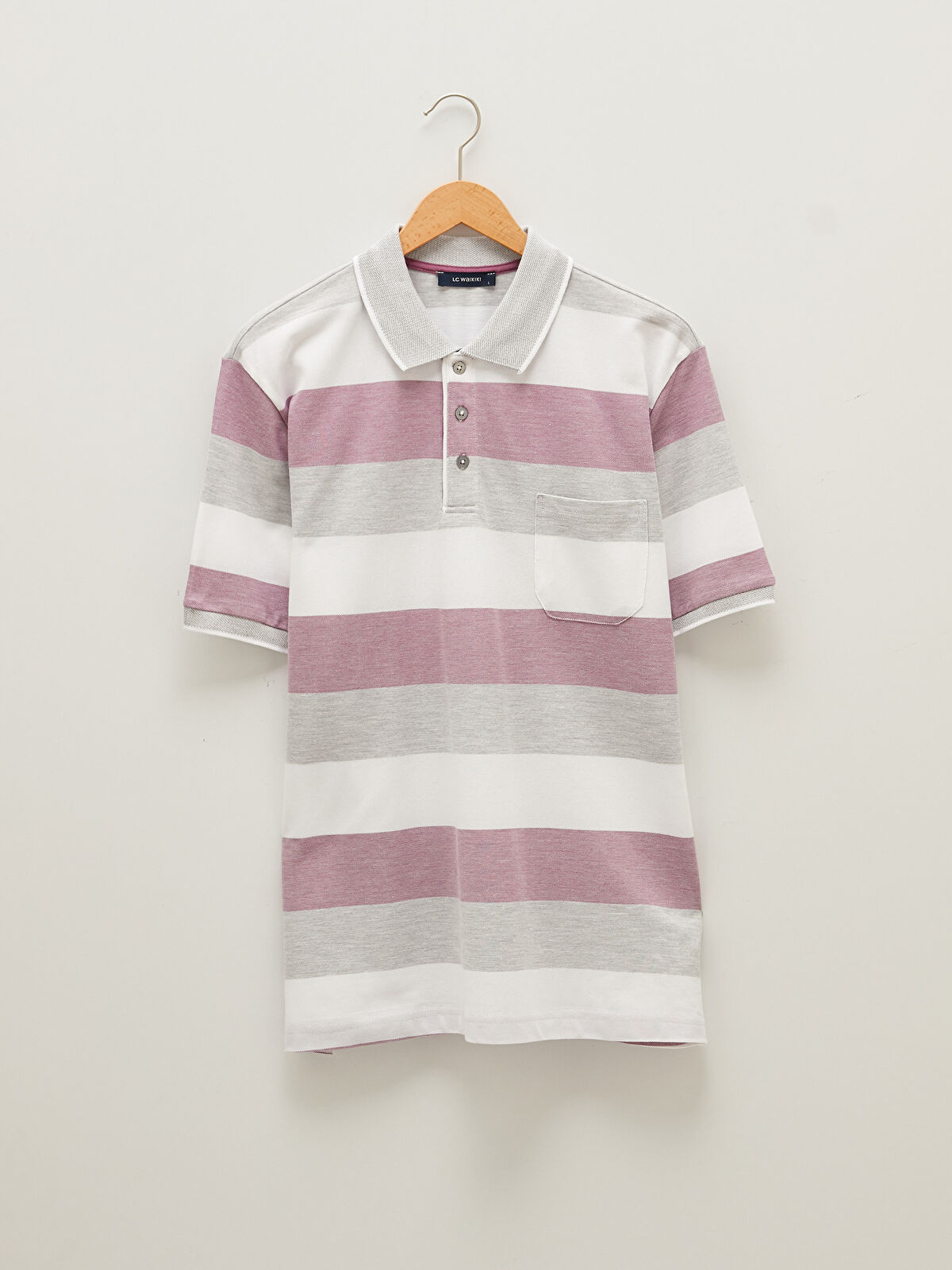 LCW CLASSIC Polo Yaka Çizgili Kısa Kollu Pike Tişört