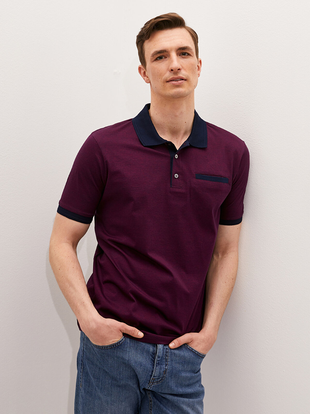 LCW CLASSIC Merserize Polo Yaka Kısa Kollu Erkek Tişört