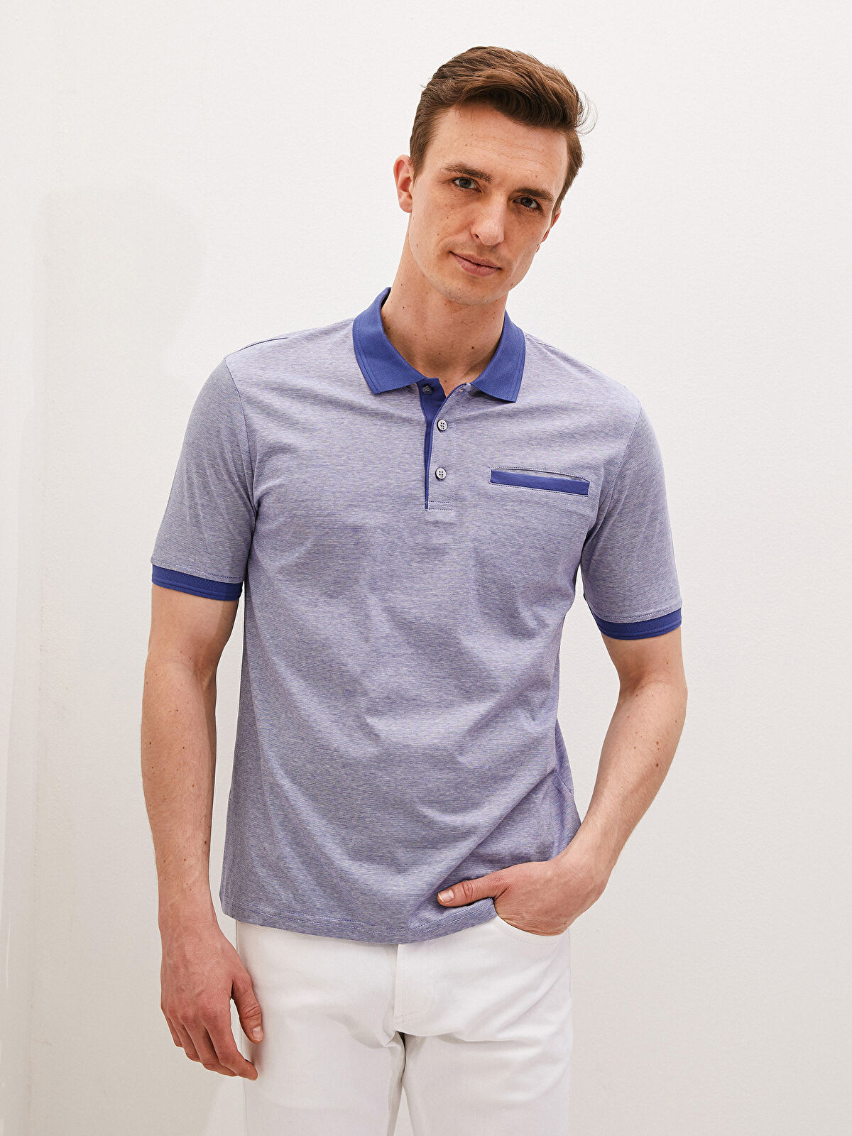 LCW CLASSIC Merserize Polo Yaka Kısa Kollu Erkek Tişört