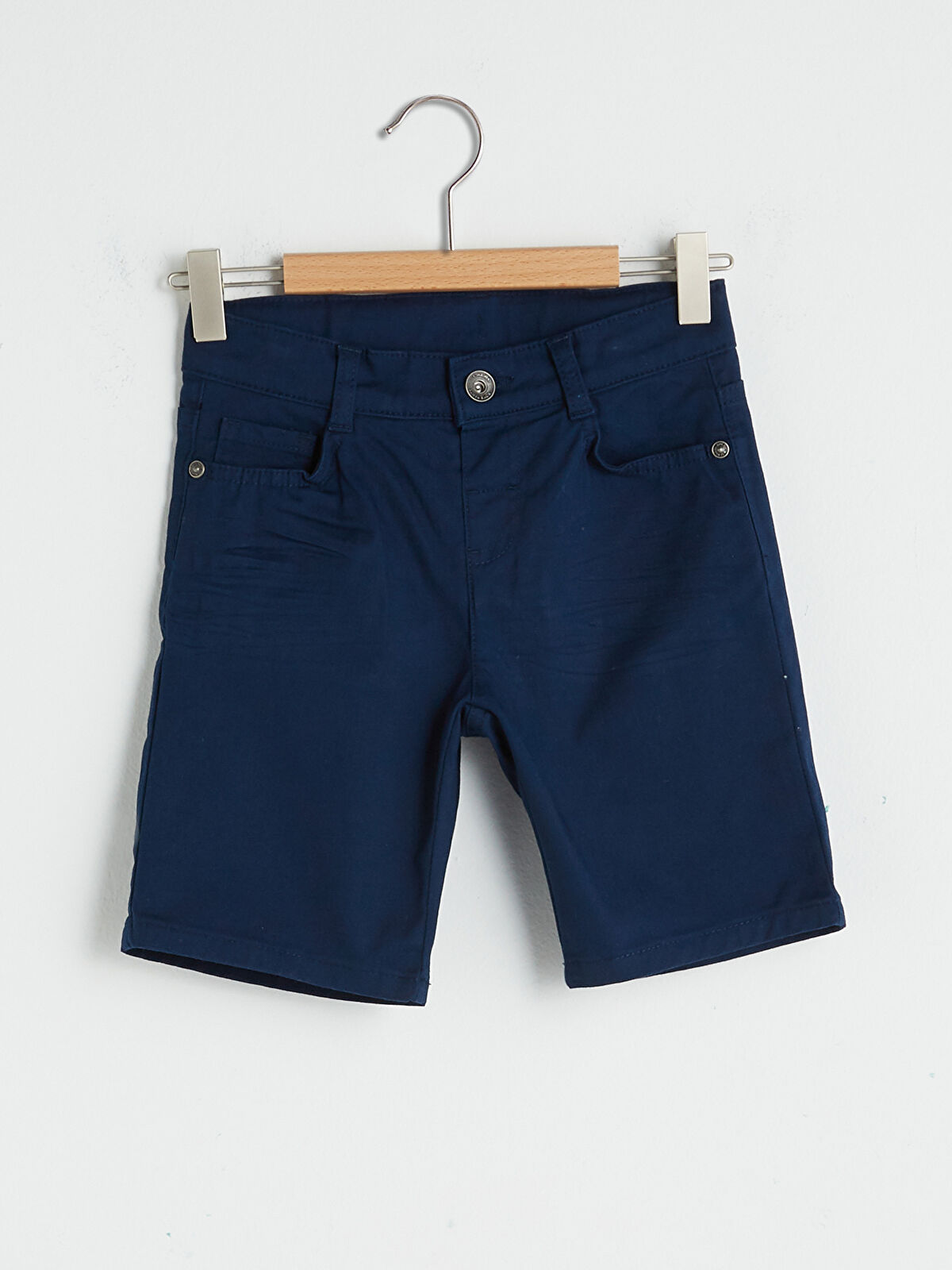 Slim Fit Erkek Çocuk Gabardin Bermuda Şort