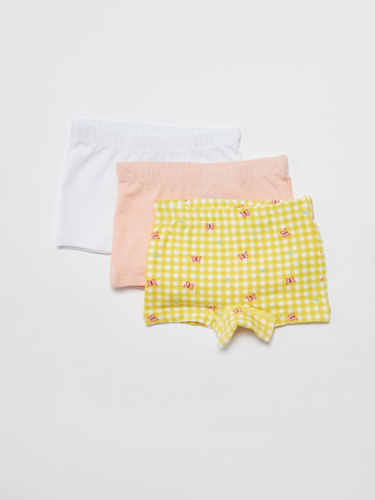 Beli Lastikli Pamuklu Kız Bebek Boxer 3'lü