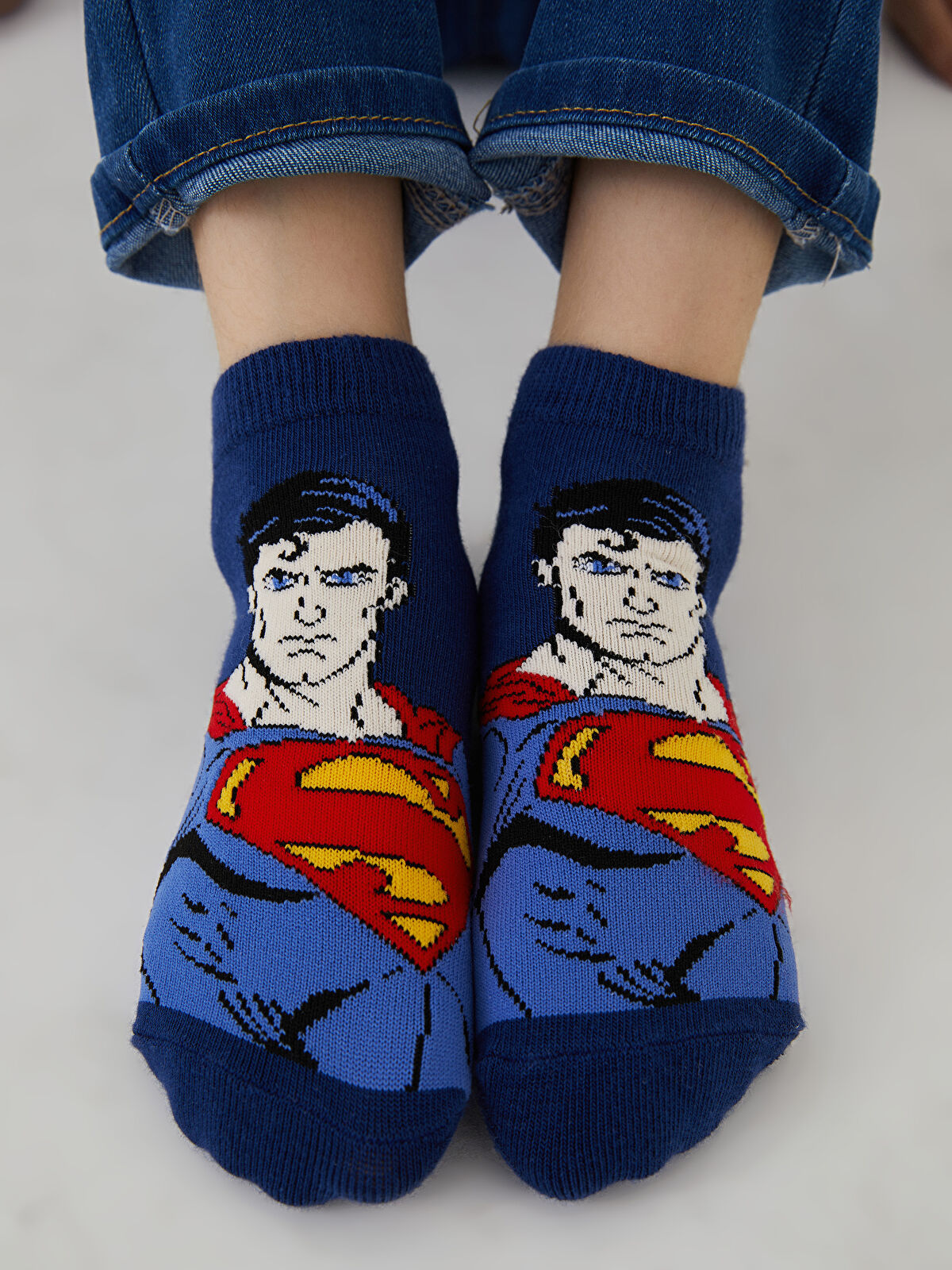 Justice League Desenli Erkek Çocuk Patik Çorap 4'lü Justice League Desenli Erkek Çocuk Patik Çorap 4'lü