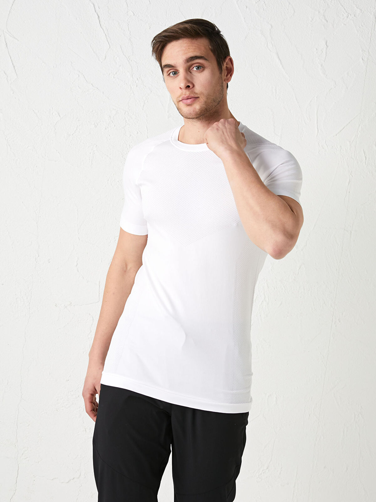 LCW SPORTS Bisiklet Yaka Kısa Kollu Aktif Spor Erkek Tişört