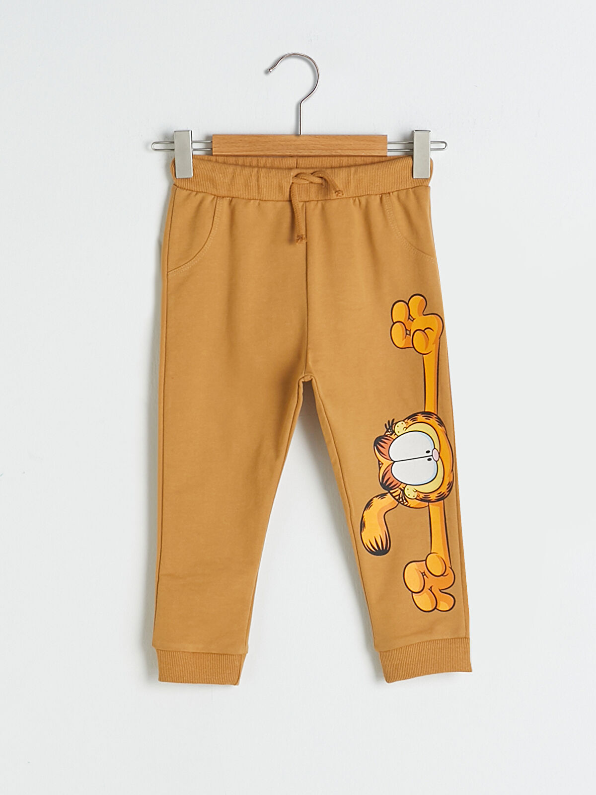Beli Lastikli Garfield Baskılı Erkek Bebek Jogger Eşofman Altı