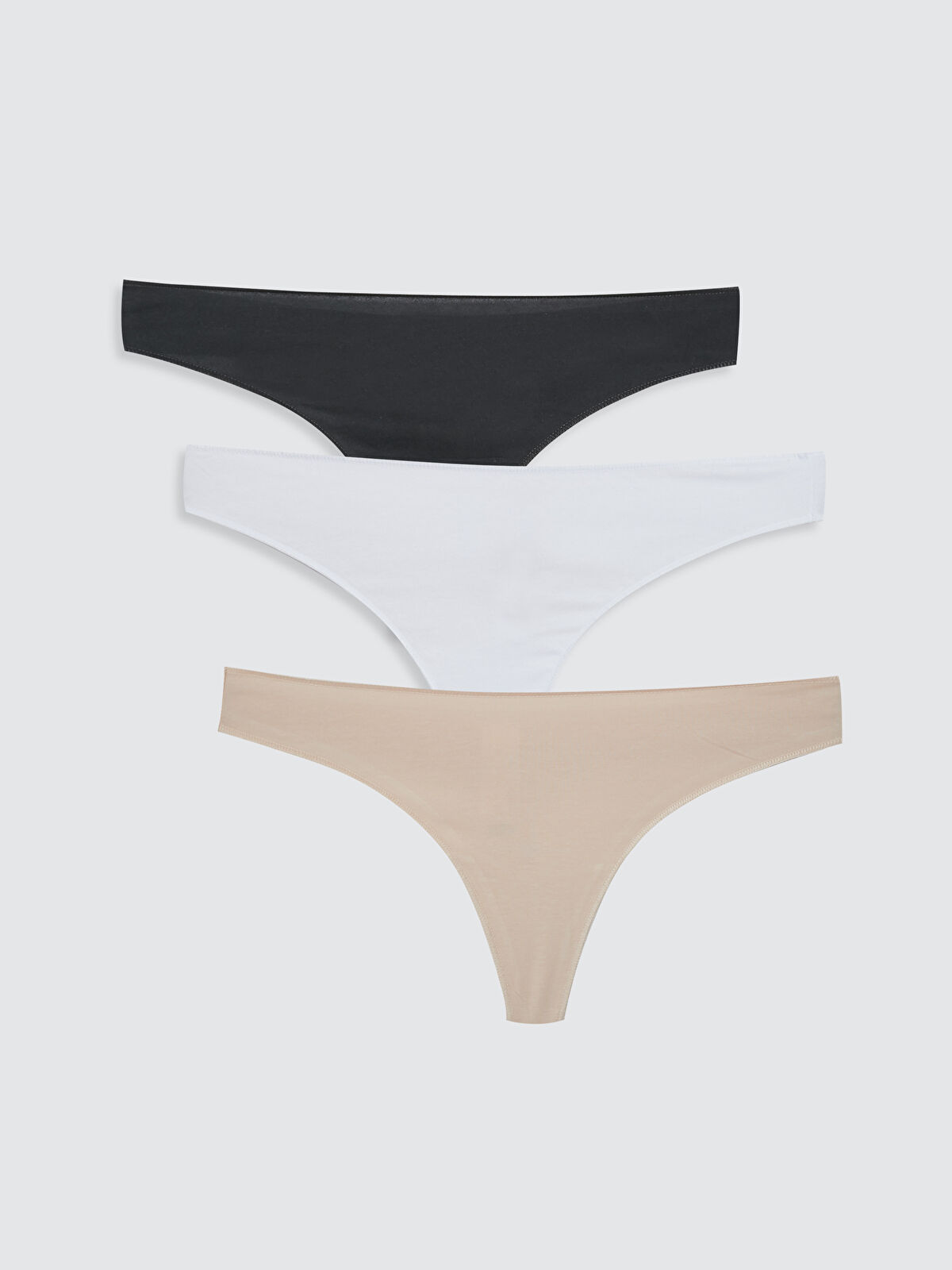 LCW DREAM 3'lü Düz Kadın Tanga Külot