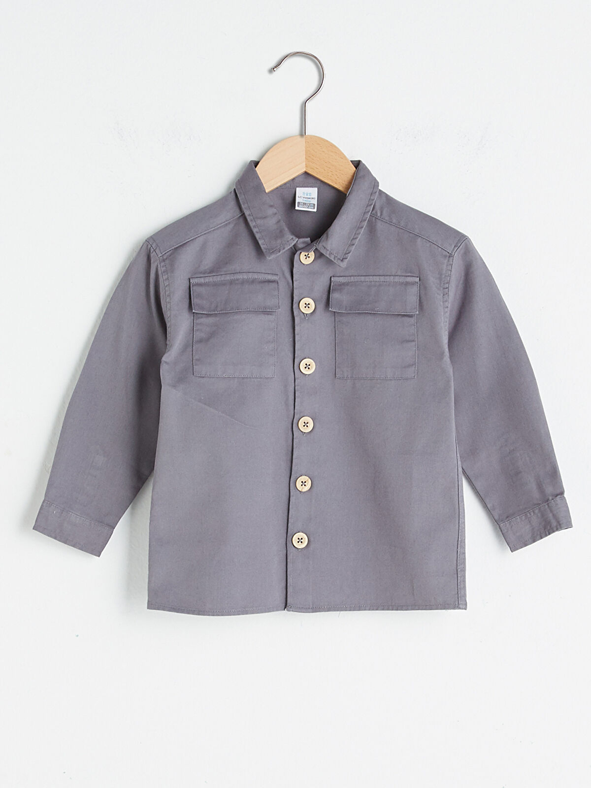 Uzun Kollu Basic Gabardin Erkek Bebek Gömlek Uzun Kollu Basic Gabardin Erkek Bebek Gömlek