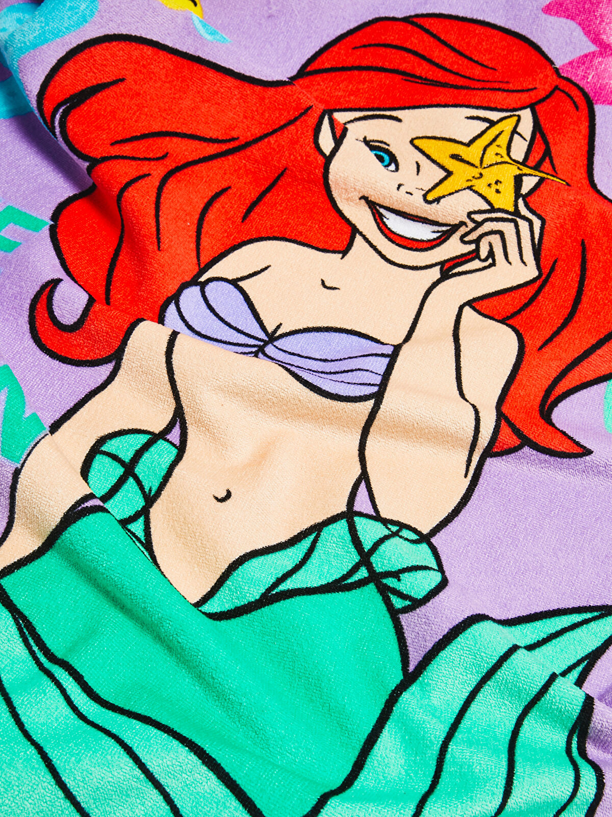 Kız Çocuk Küçük Deniz Kızı Lisanslı Plaj Havlusu