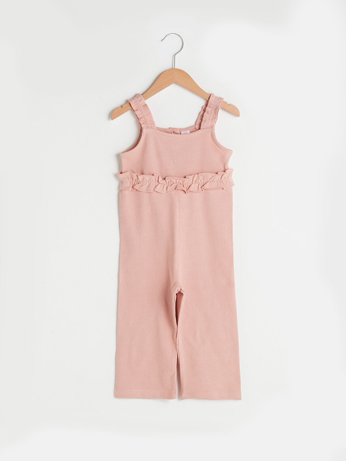 Kare Yaka Kolsuz Basic Kız Bebek Salopet