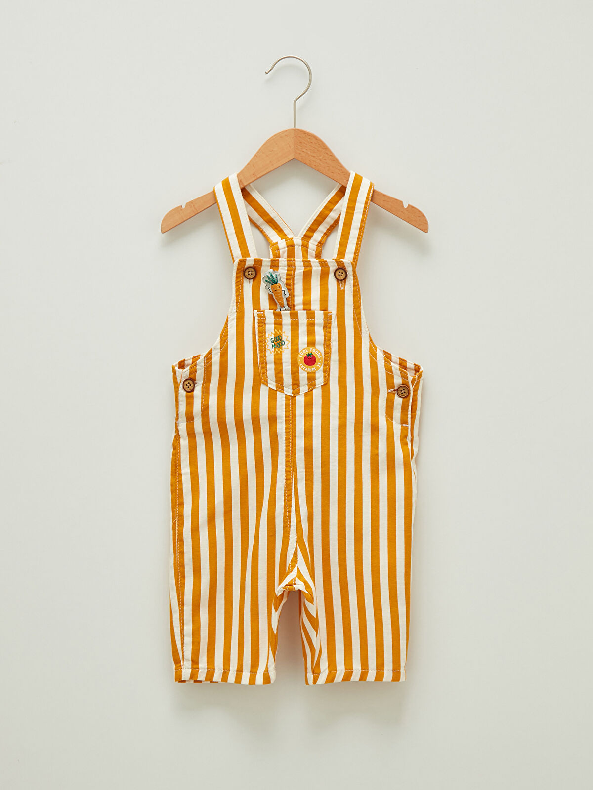 Çizgili Pamuklu Erkek Bebek Salopet