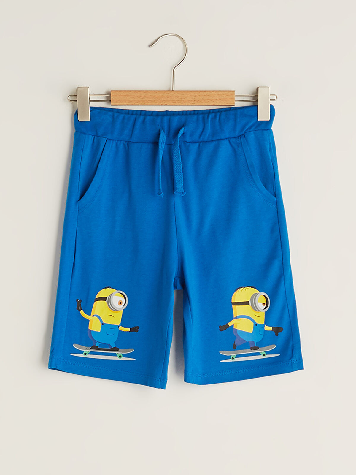 Beli Lastikli Minions Baskılı Pamuklu Erkek Çocuk Şort