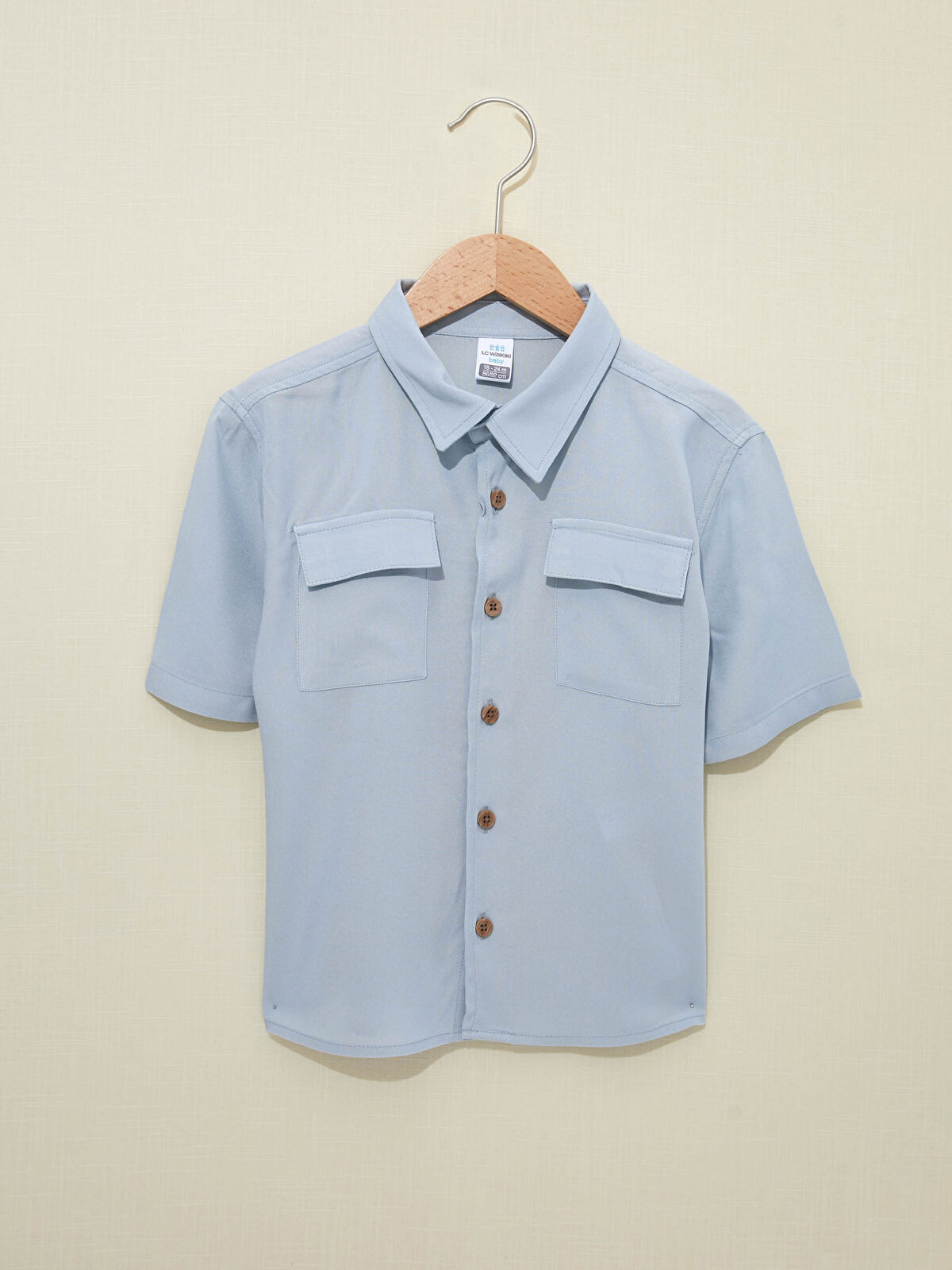 LCW GREEN Basic Cep Detaylı Erkek Bebek Gömlek