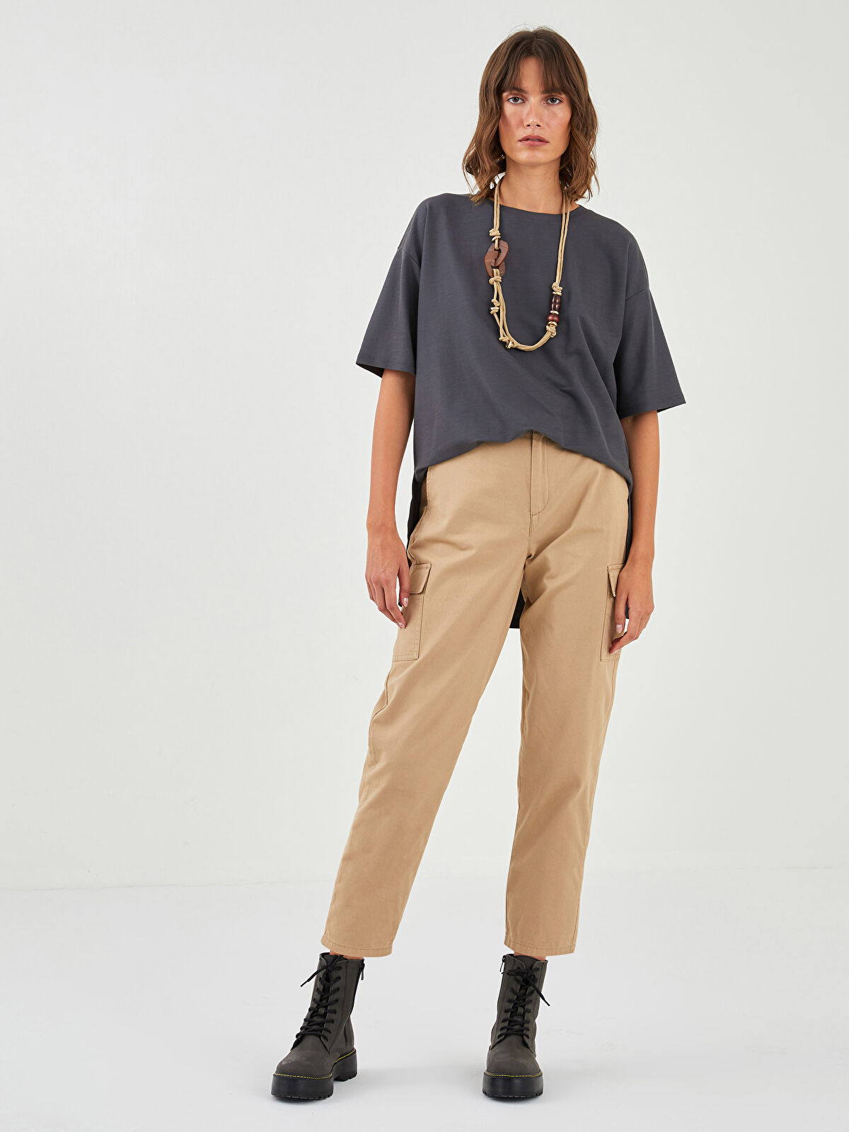 LCW CLASSIC Cep Detaylı Gabardin Kumaş Kadın Pantolon