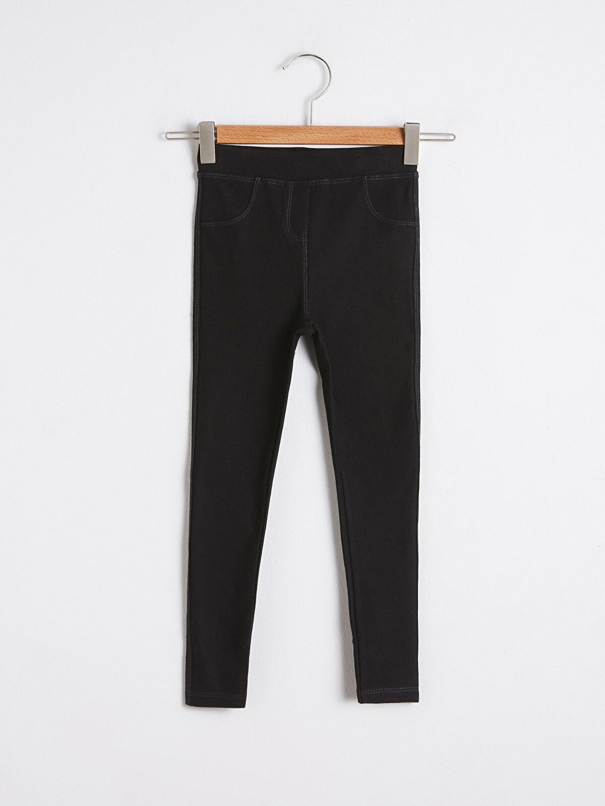 Kız Çocuk Denim Görünümlü Tayt