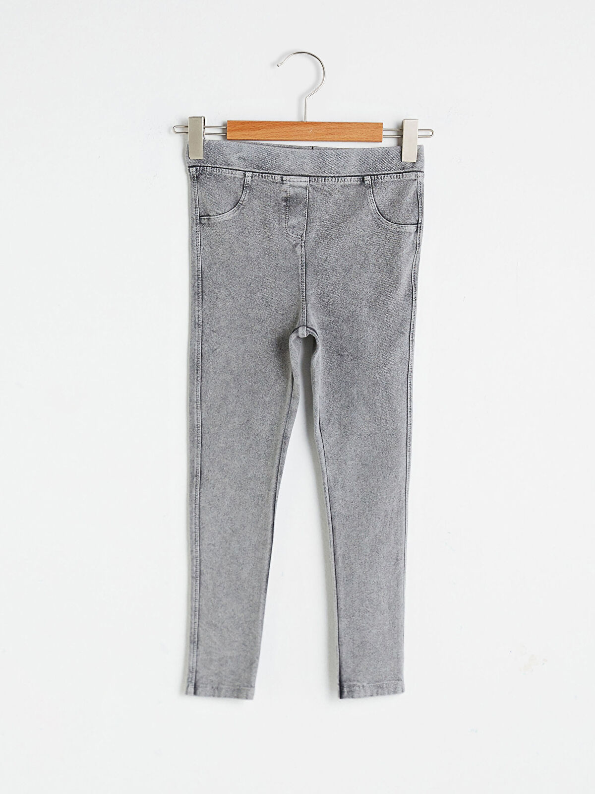 Kız Çocuk Denim Görünümlü Tayt